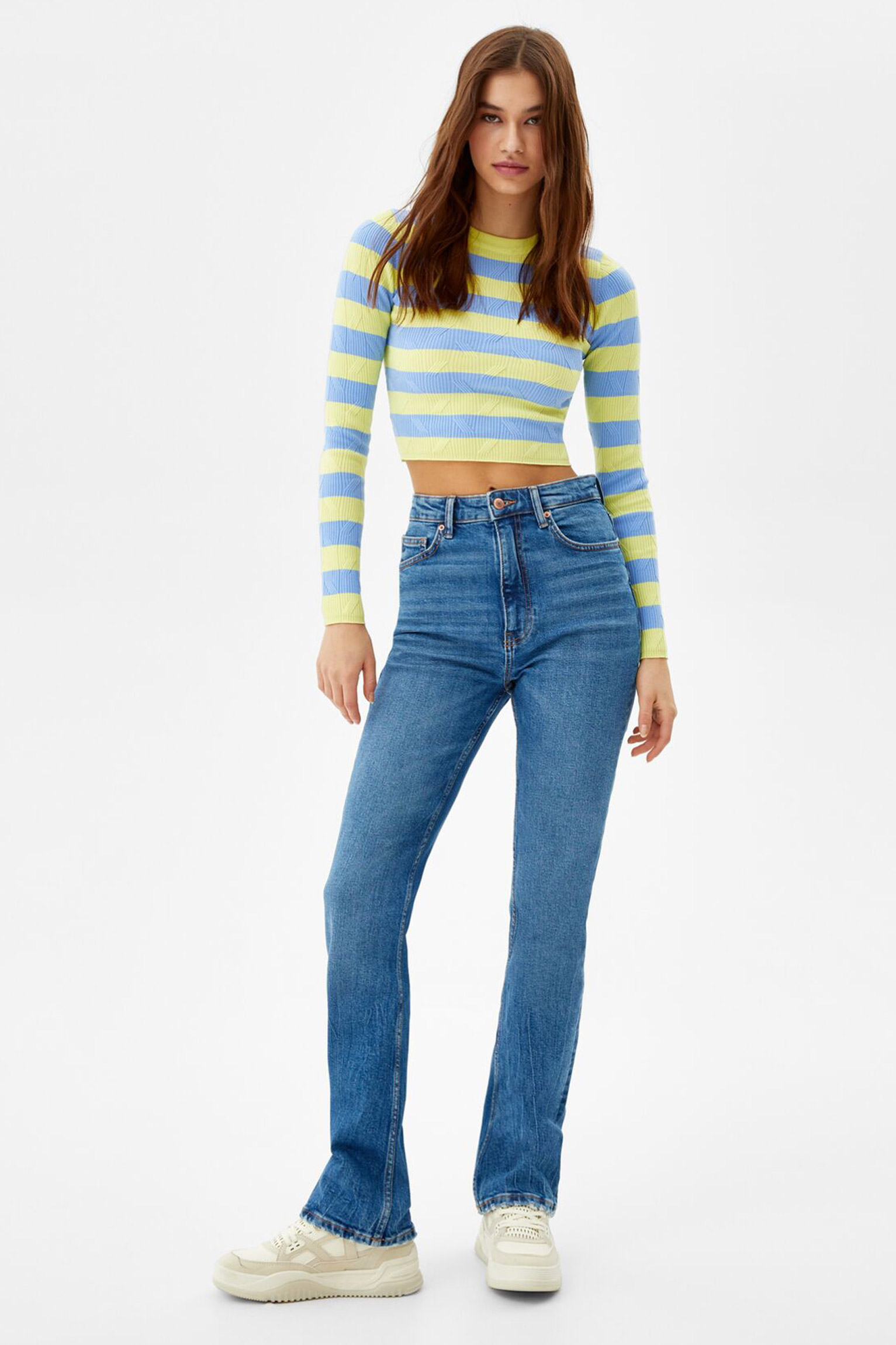 High-Rise Comfort Slim-Fit Straight-Fit Jeans – Evoke